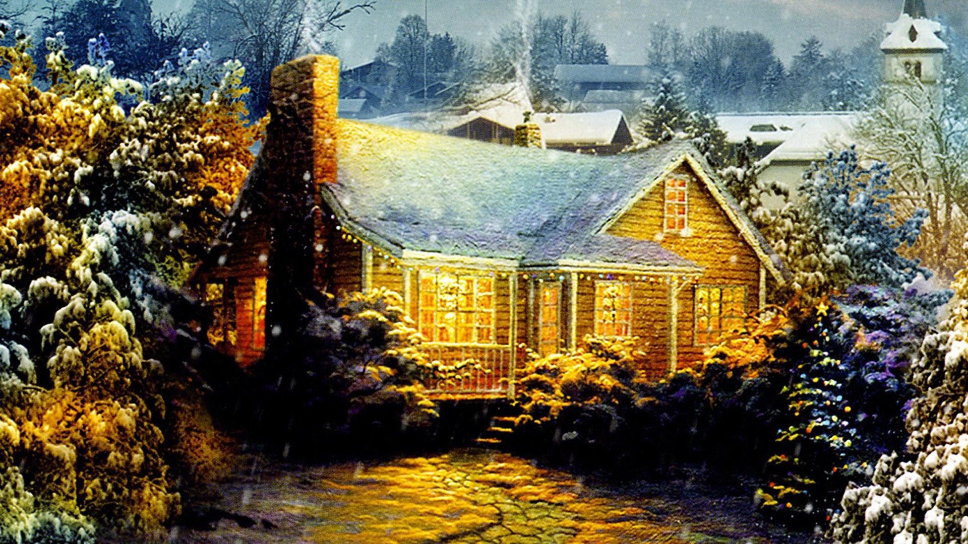 Christmas Cottage Wallpaper (64+ pictures)